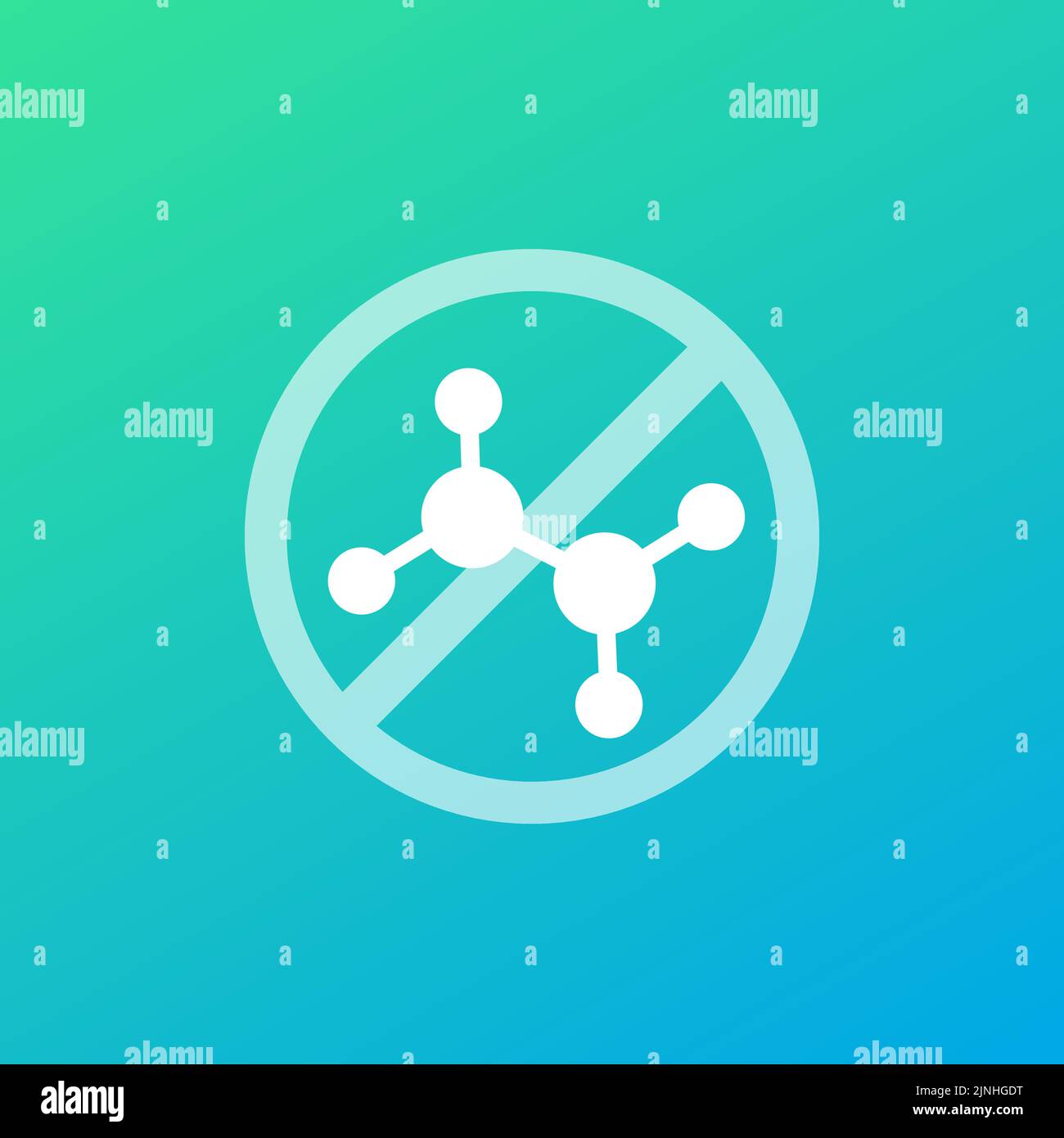 Chemical free icon with a molecule, vector Stock Vector Image & Art - Alamy