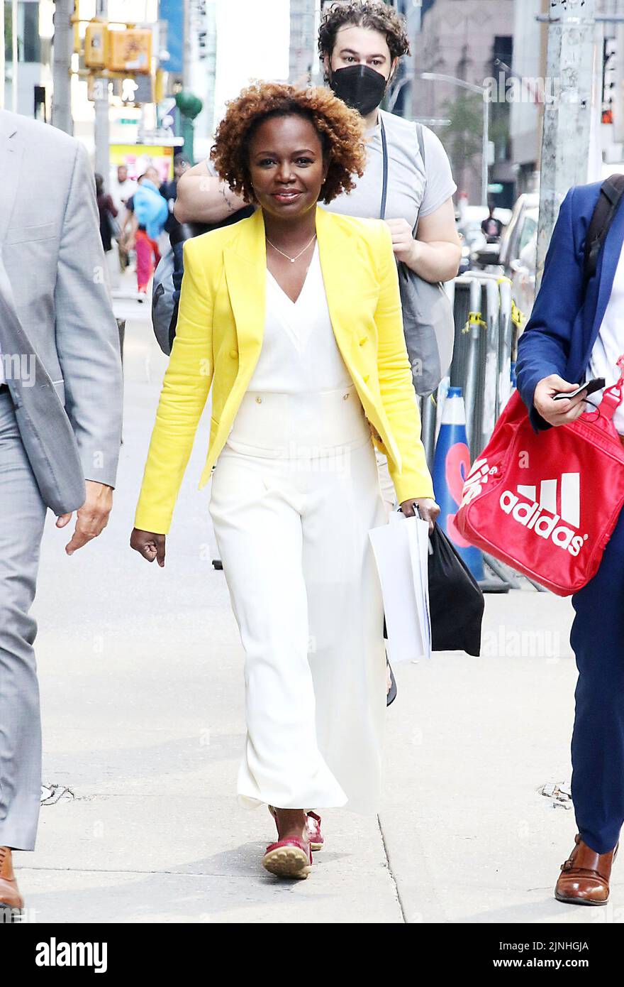 White House Press Secretary Karine Jean-Pierre at The Late Show With ...