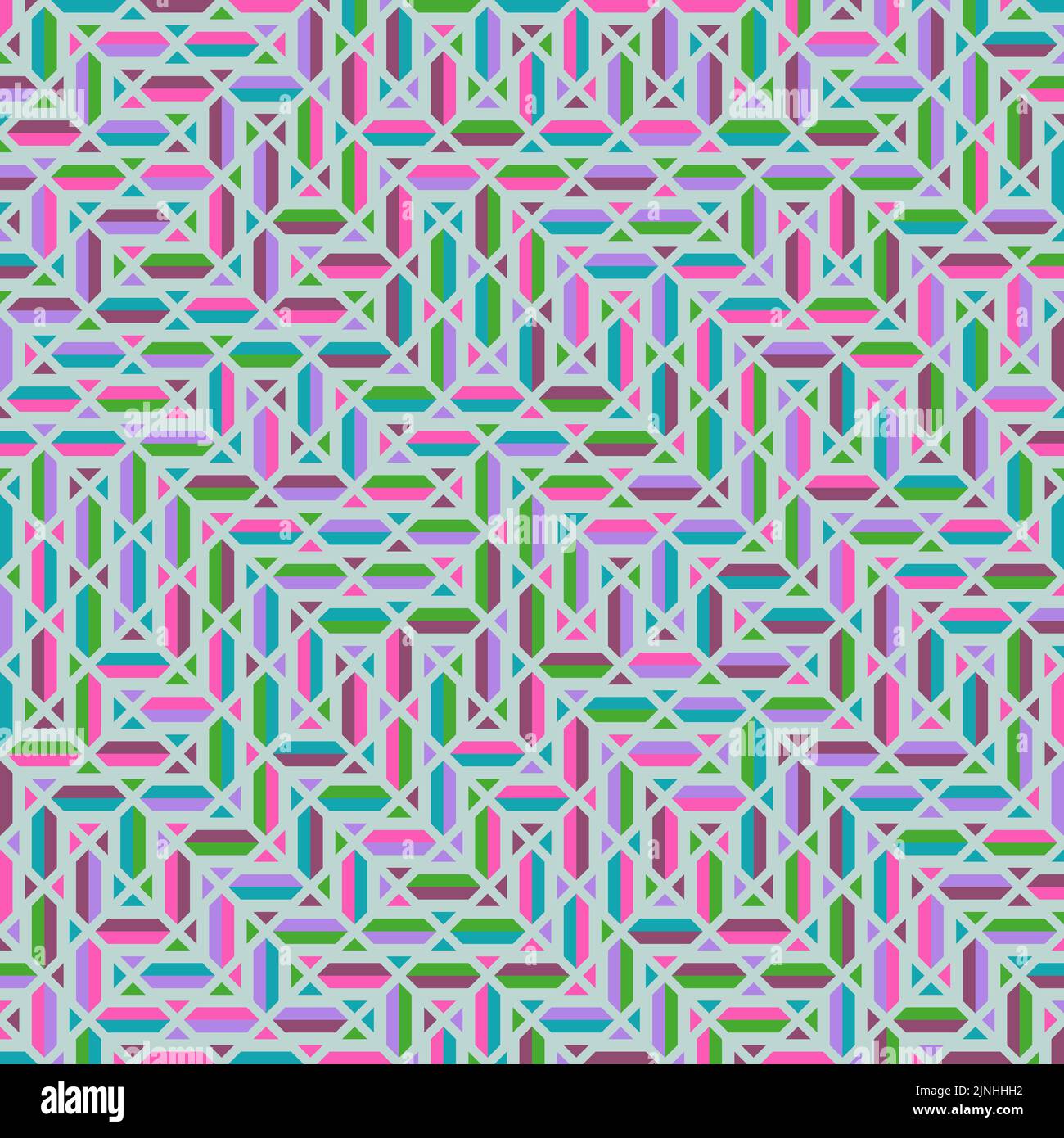 Colorised Rhombuses tiles tessellation pattern illustration Stock ...