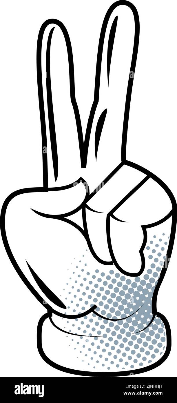 hand peace and love cartoon Stock Vector Image & Art - Alamy