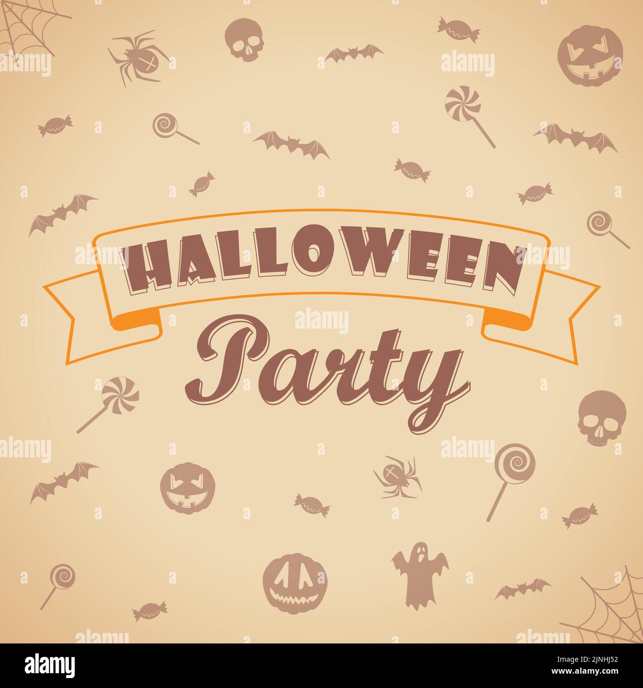 halloween party background. Vector template for design Stock Vector ...