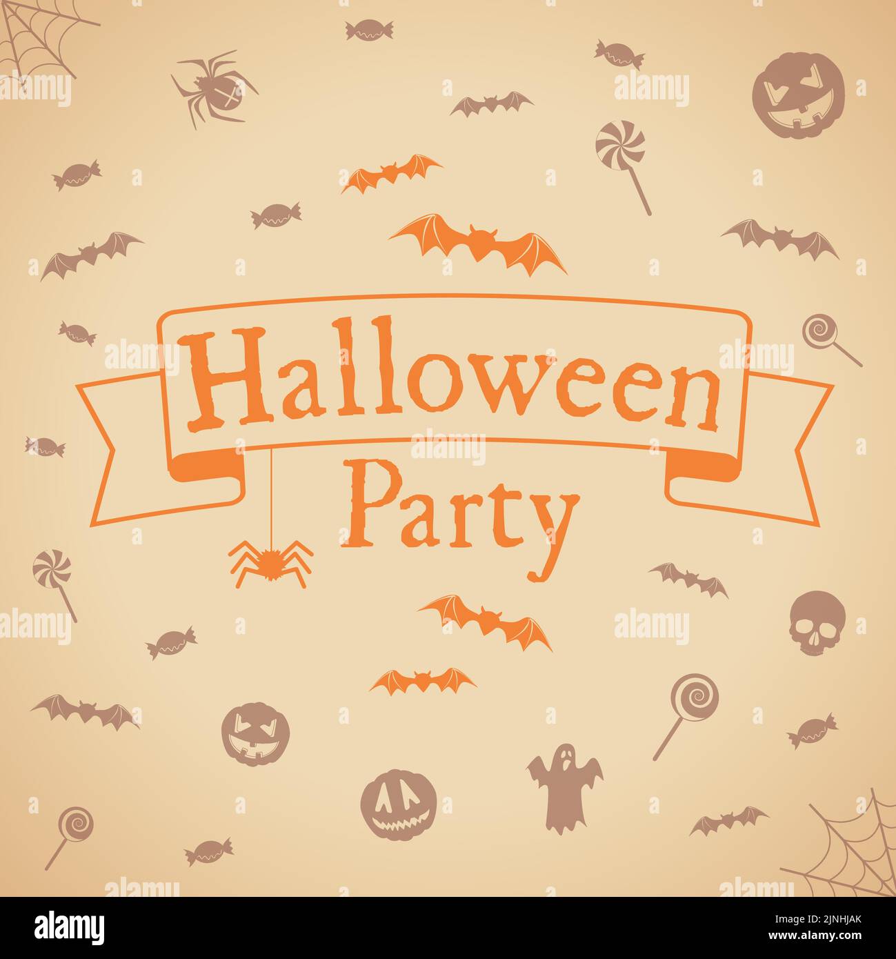 halloween party background. Vector template for design Stock Vector ...