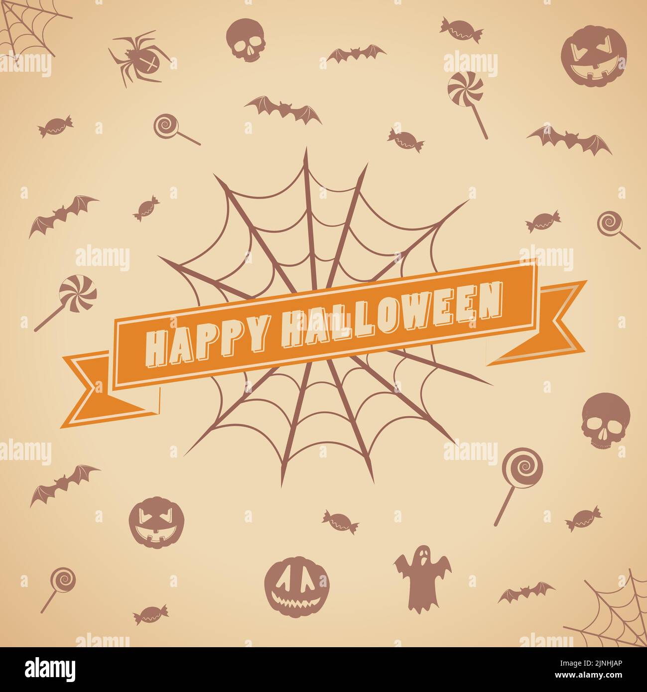 halloween party background. Vector template for design Stock Vector ...