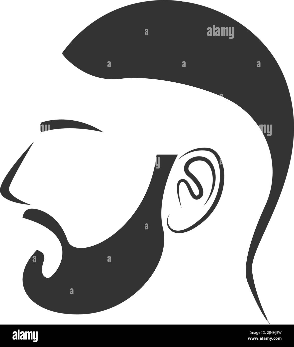 Men's hairstyle icon design illustration template Stock Vector Image ...