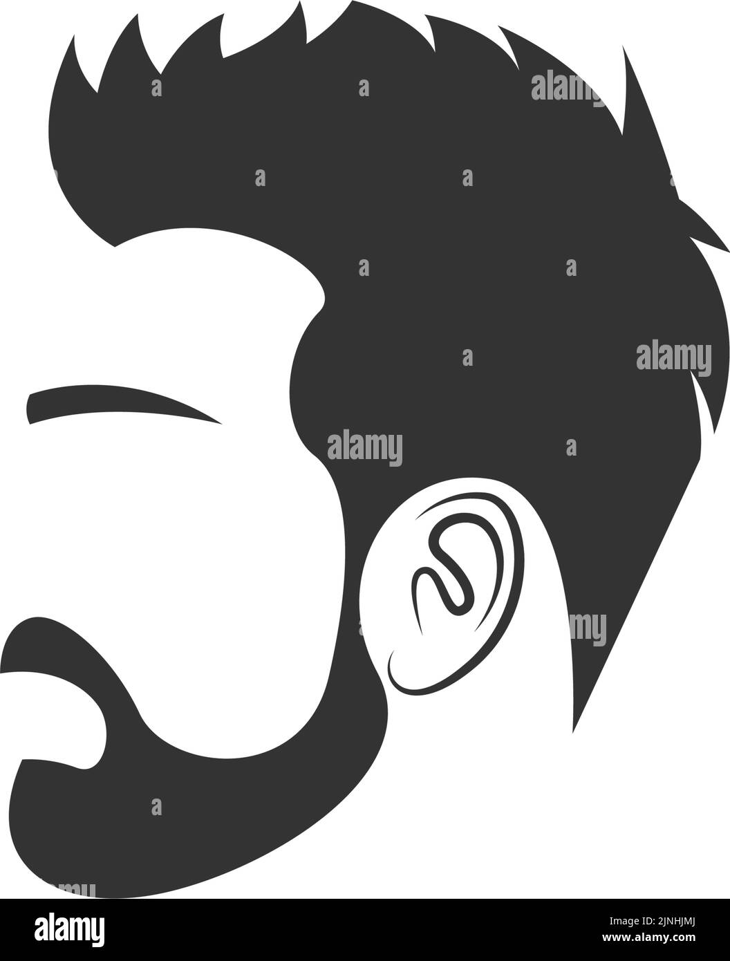 Men's hairstyle icon design illustration template Stock Vector Image ...