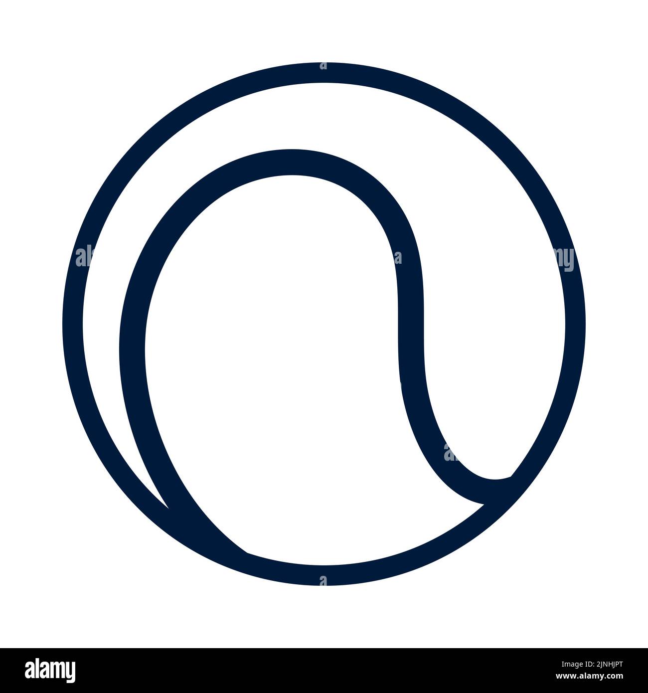 An illustration of a tennis ball outline isolated on a white background ...