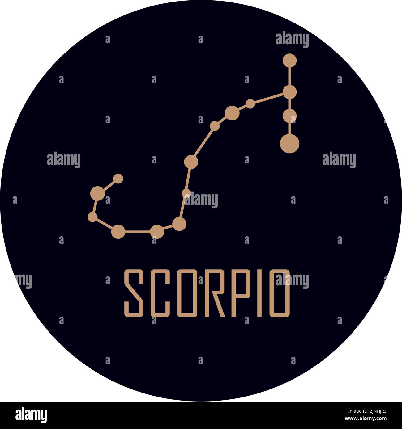 scorpio costellation golden stars Stock Vector Image & Art - Alamy