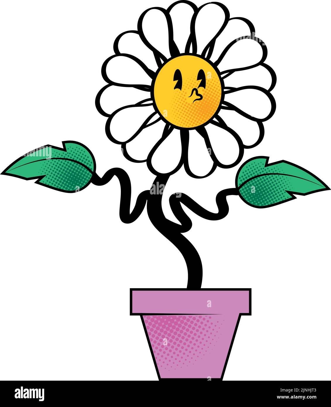 flower in pot cartoon Stock Vector Image & Art - Alamy