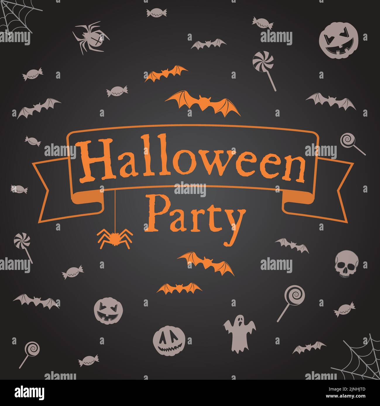 halloween party background. Vector template for design Stock Vector ...