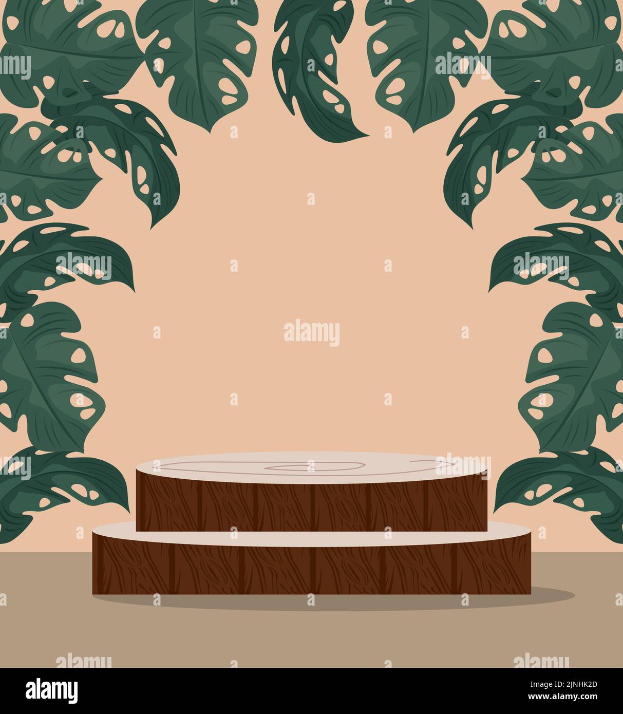 wooden platform in natural frame Stock Vector Image & Art - Alamy