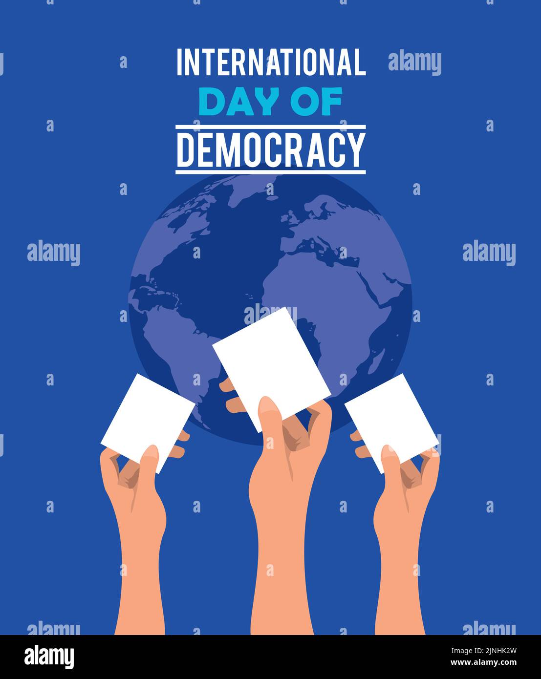 day of democracy lettering postcard Stock Vector Image & Art - Alamy