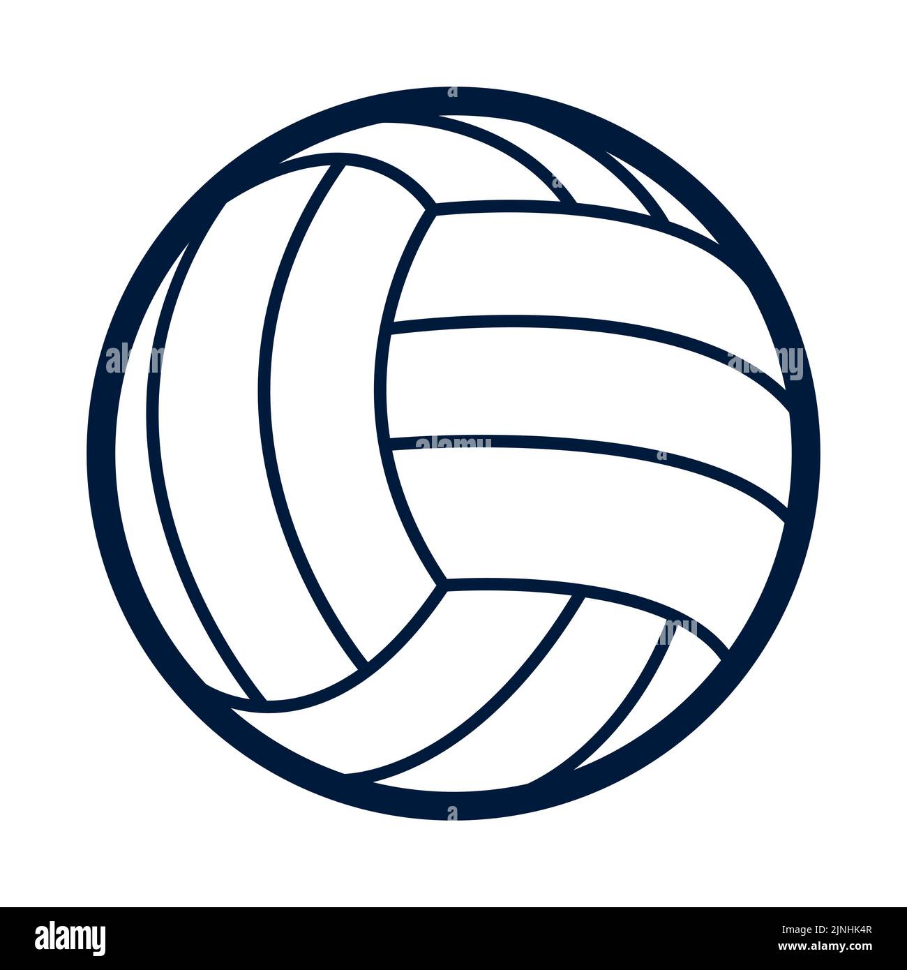 An illustration of a volleyball outline isolated on a white background ...