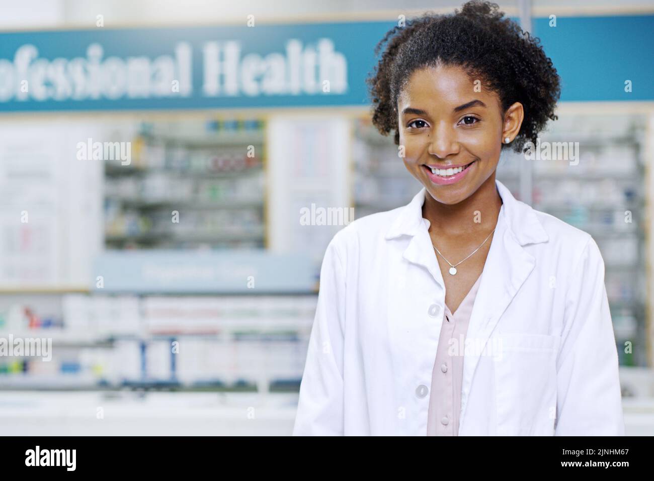 With us your wellbeing is the first priority. Portrait of an attractive ...