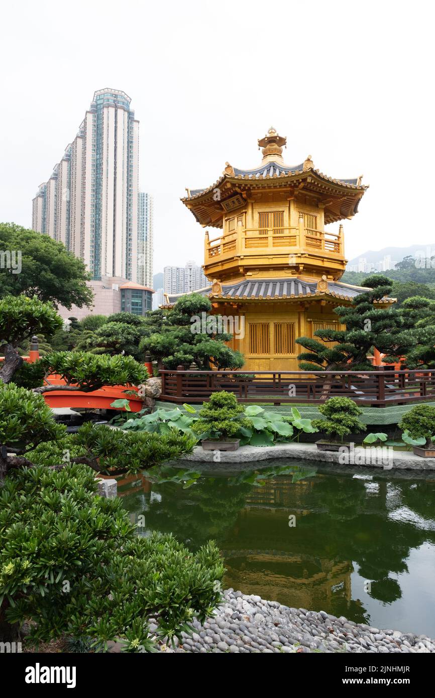 The Pavilion of Perfection backdropped by the high rise buildings of ...