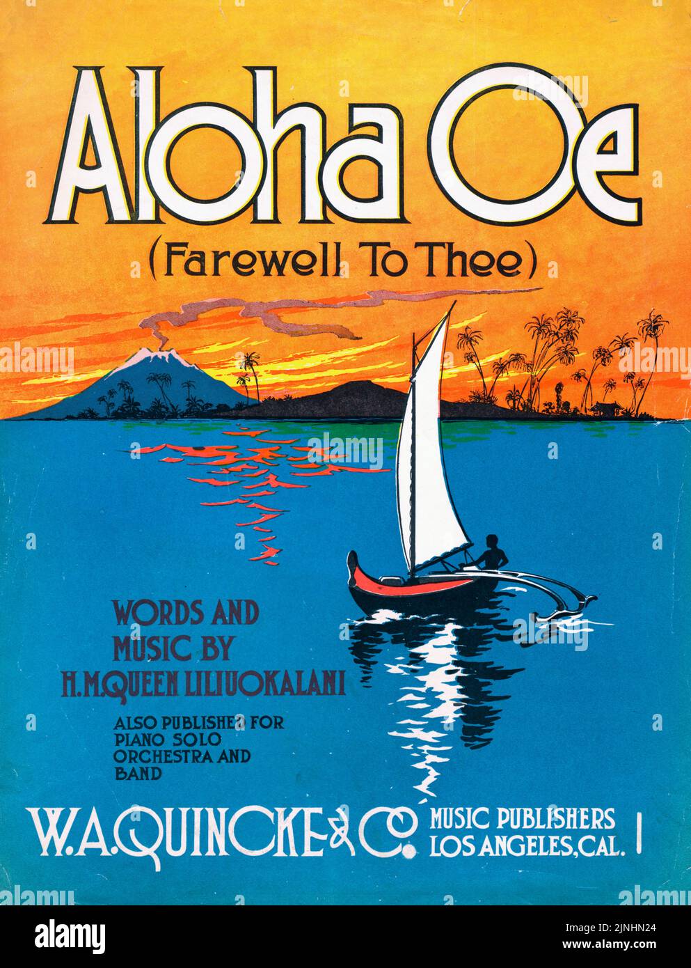 Aloha Oe (Farewell To Thee) (1912) Words and Music by H. M. Queen ...