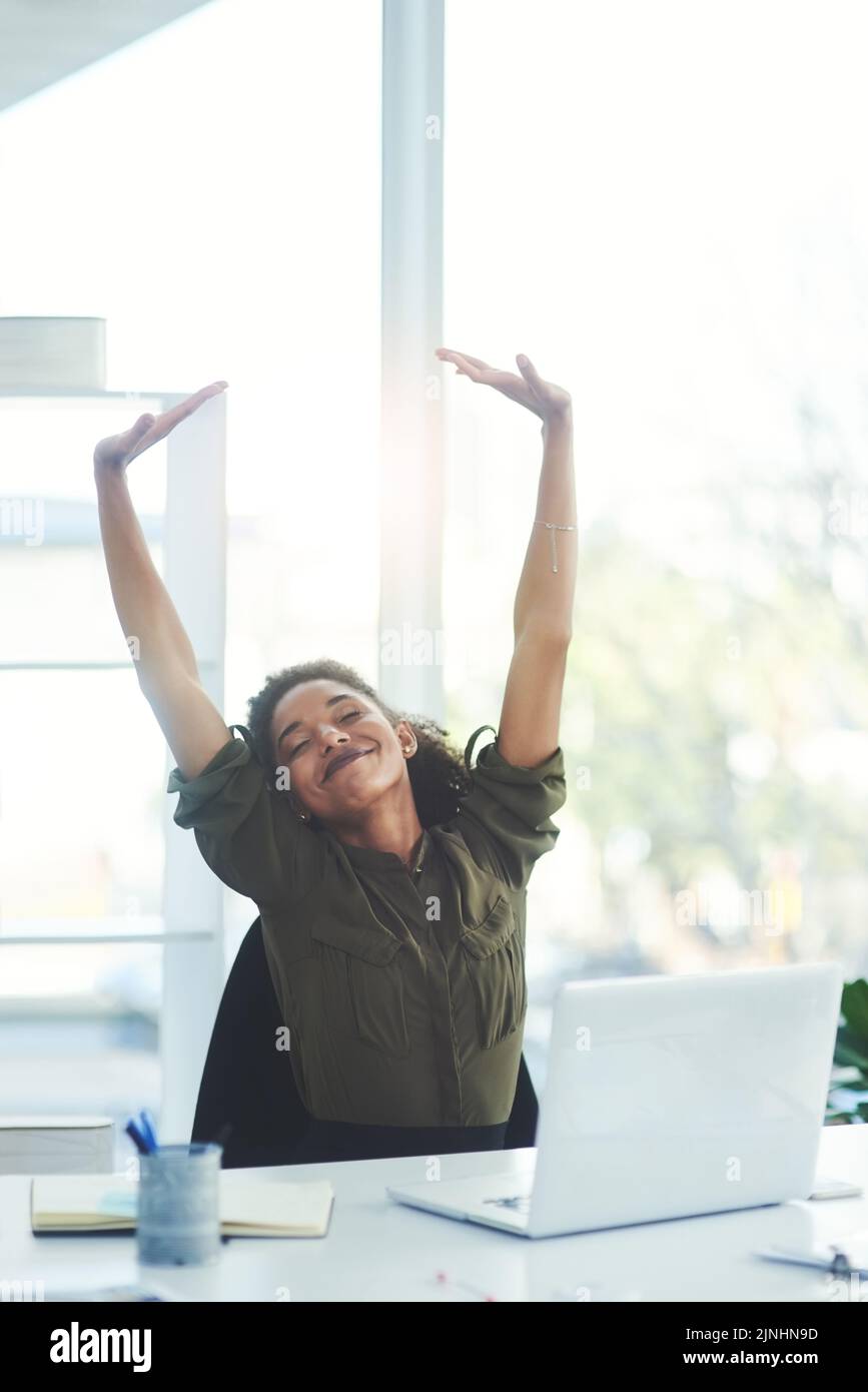 Celebrate all the small victories with us. a young businesswoman ...