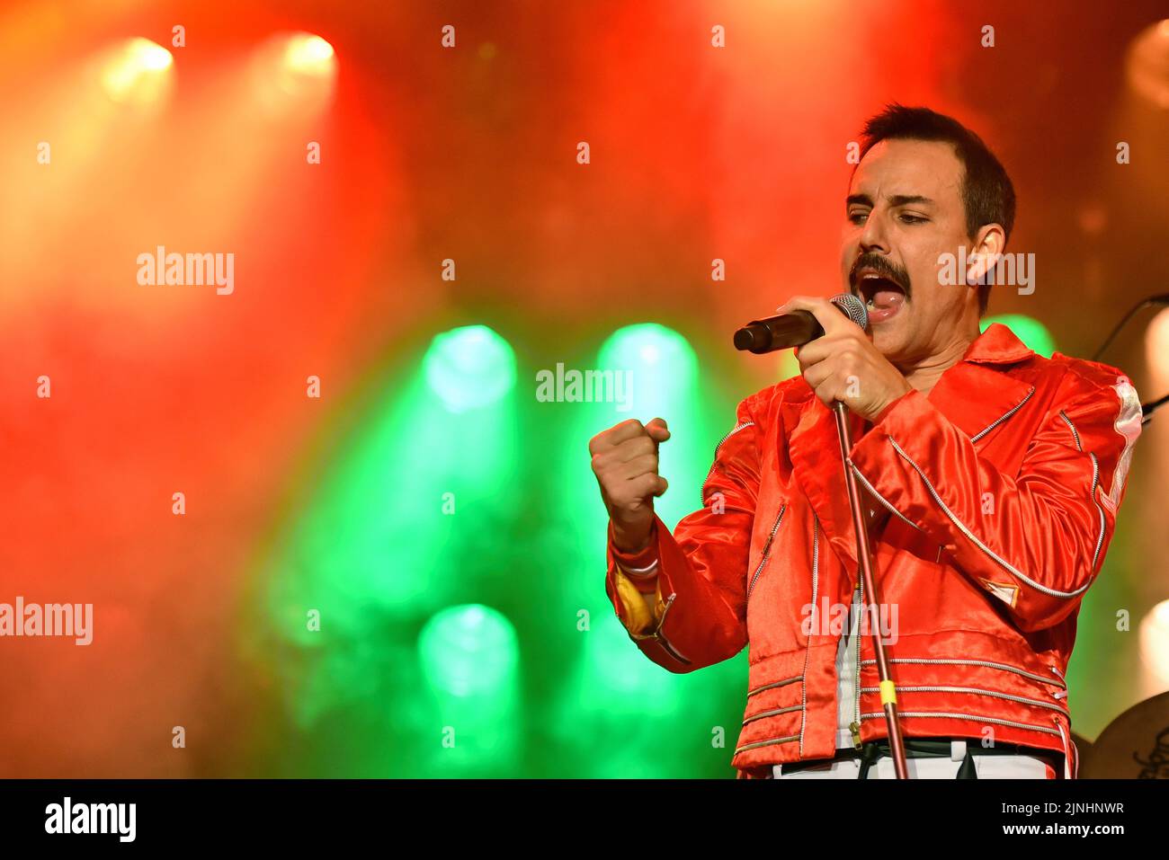 Sitges, Spain. 11th Aug, 2022. Pablo Padin vocalist and pianist of the ...