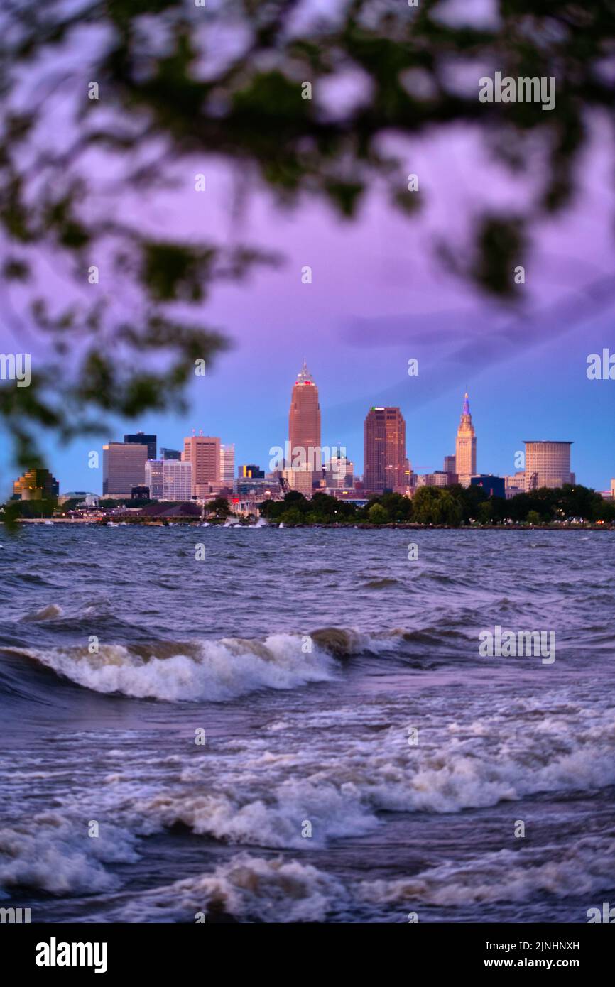 Cleveland Ohio and Lake Erie Stock Photo - Alamy