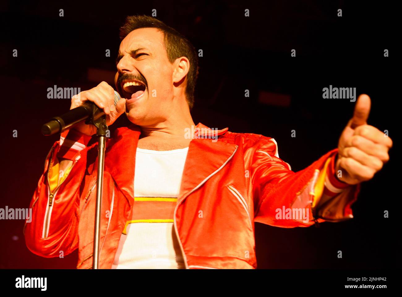 Pablo Padin vocalist and pianist of the music group "God save the Queen ...