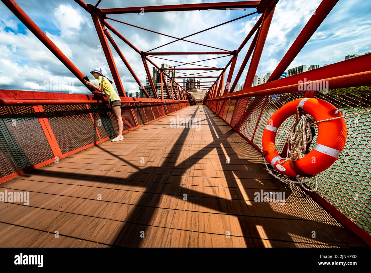 Red bridge singapore punggol hi-res stock photography and images - Alamy