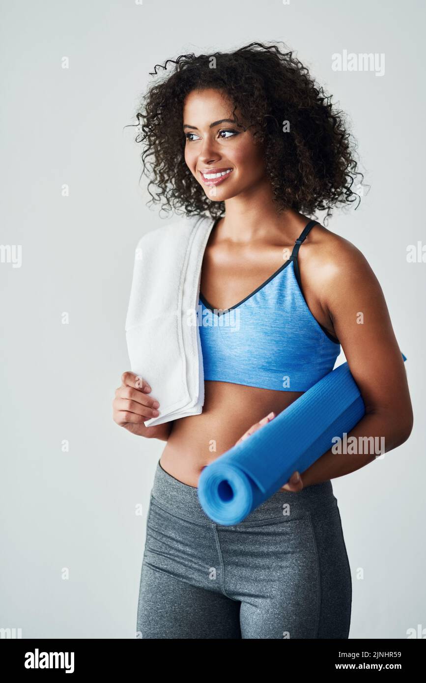 You are in charge of the body you want. Studio shot of an athletic ...