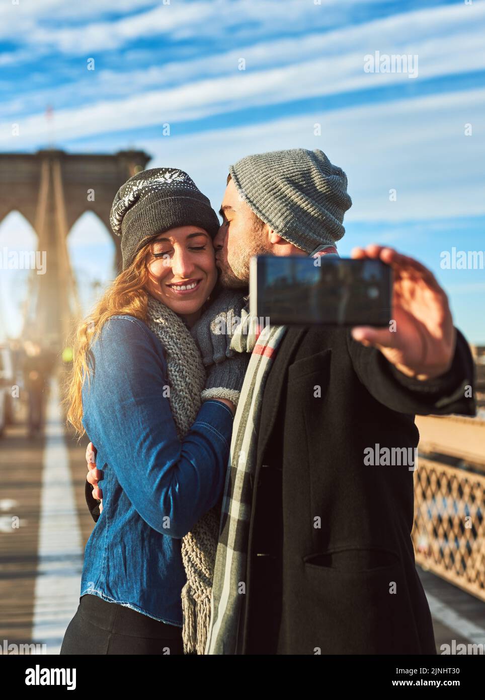 Making beautiful memories in a foreign country. an affectionate young ...