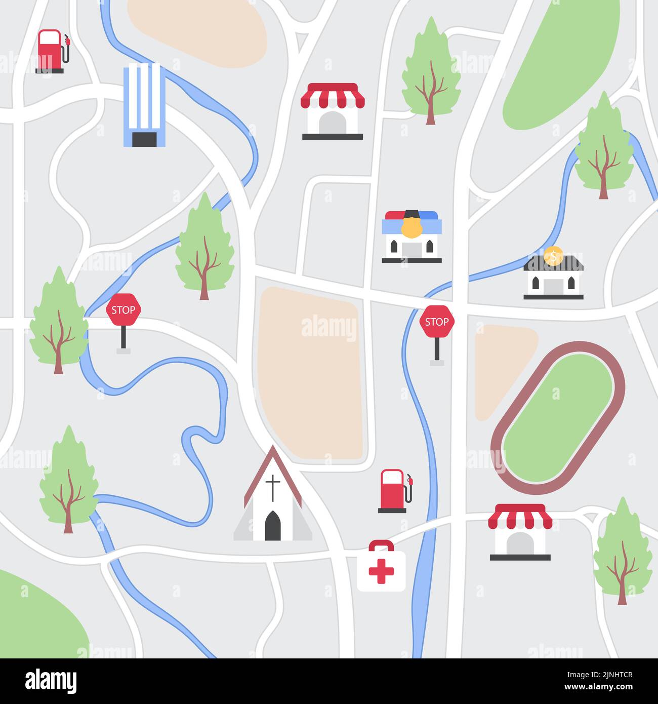 Hand drawn town map illustration Vector illustration Stock Vector Image ... Hand drawn town map illustration Vector illustration Stock Vector Image ...