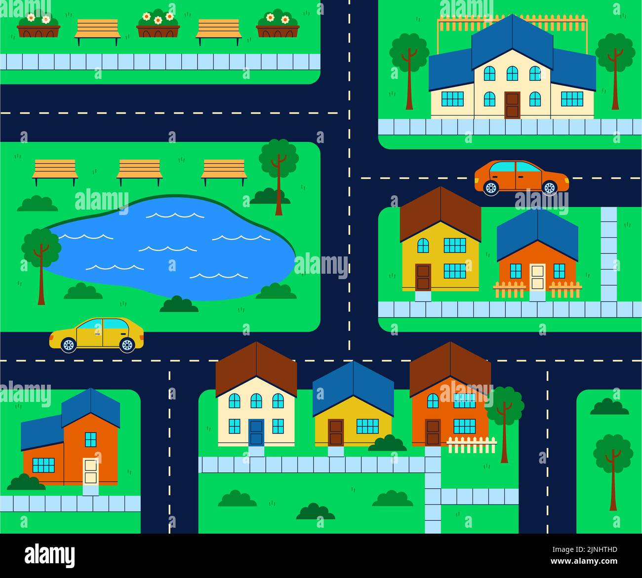 Hand drawn town map illustration Vector illustration Stock Vector Image ... Hand drawn town map illustration Vector illustration Stock Vector Image ...