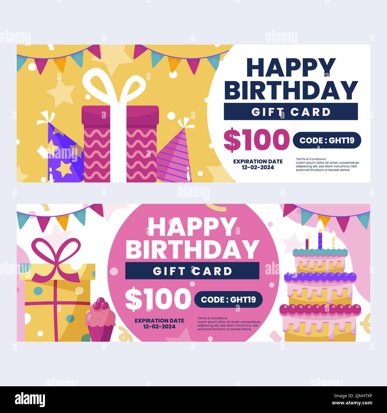 Birthday sale coupon template design Vector illustration Stock Vector ...