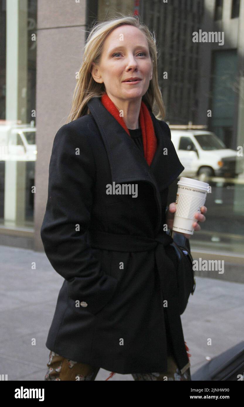 NEW YORK, NY - FEBRUARY 24: Anne Heche seen at SiriusXM Studios in New ...
