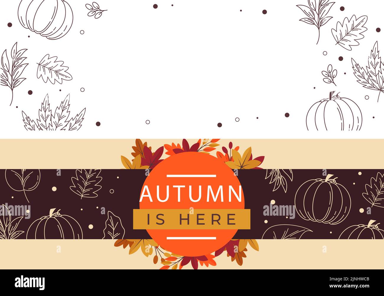 Flat horizontal banners set for autumn celebration Vector illustration ...
