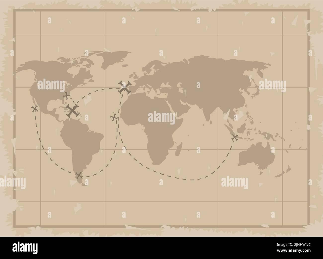 antique paper map Stock Vector Image & Art - Alamy