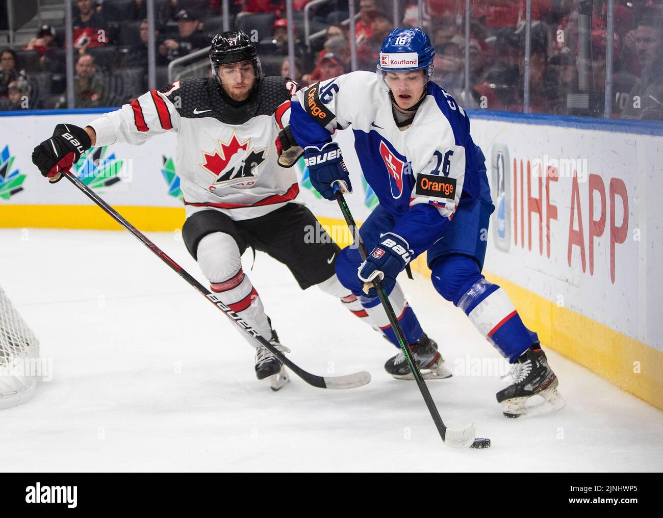 August 11, 2022, EDMONTON, AB, CANADA: Canada's Will Cuylle (27) and ...