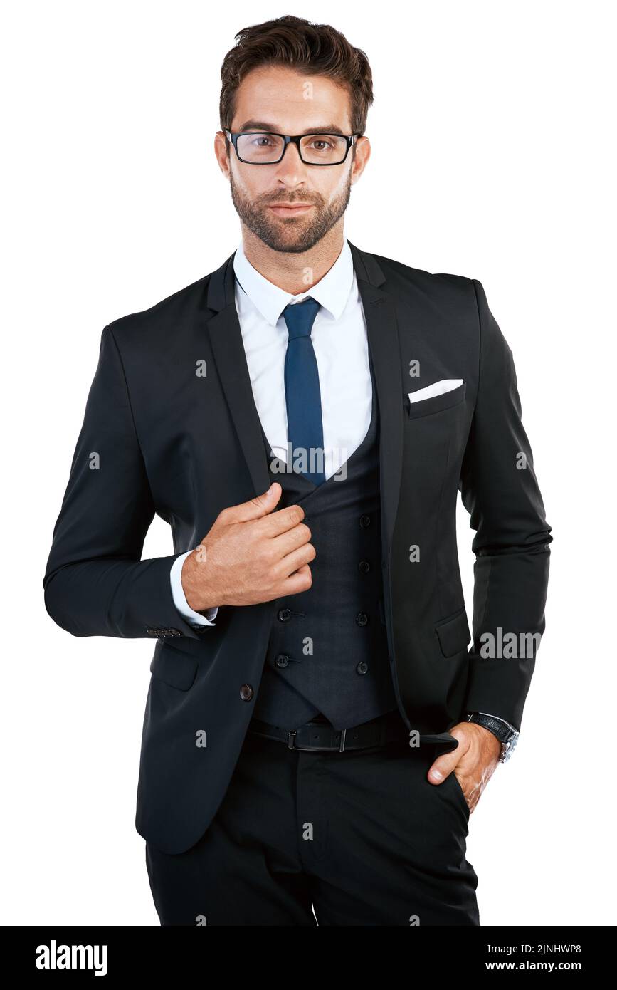 The right suit will get you places. Studio shot of a handsome young ...