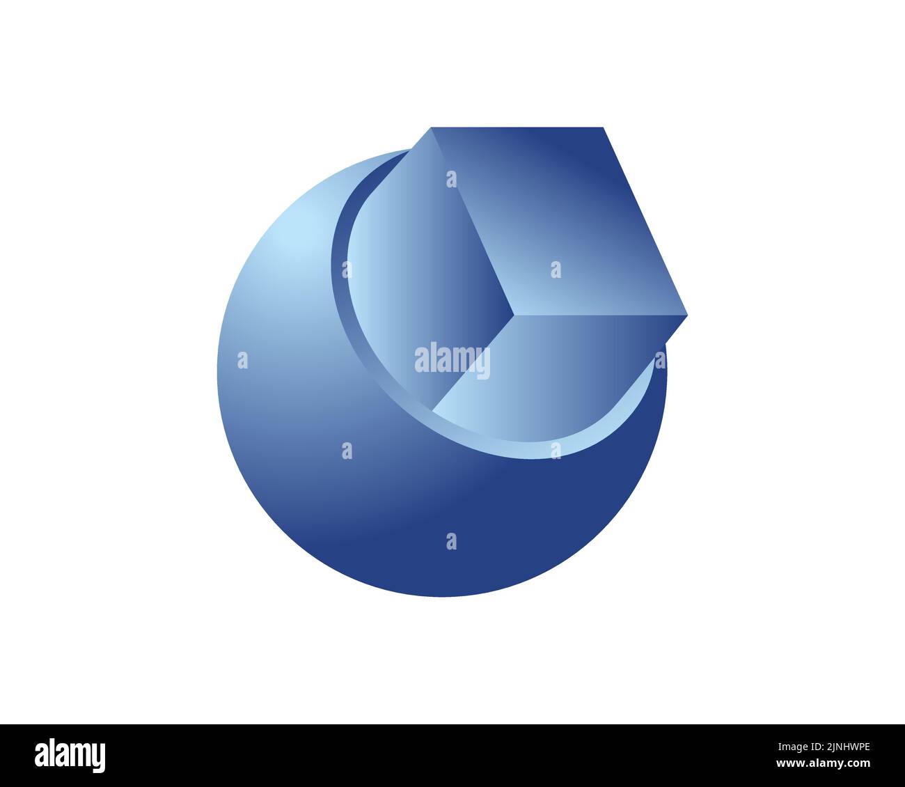 Creative Cube combined with Ball Illustration Stock Vector Image & Art ...