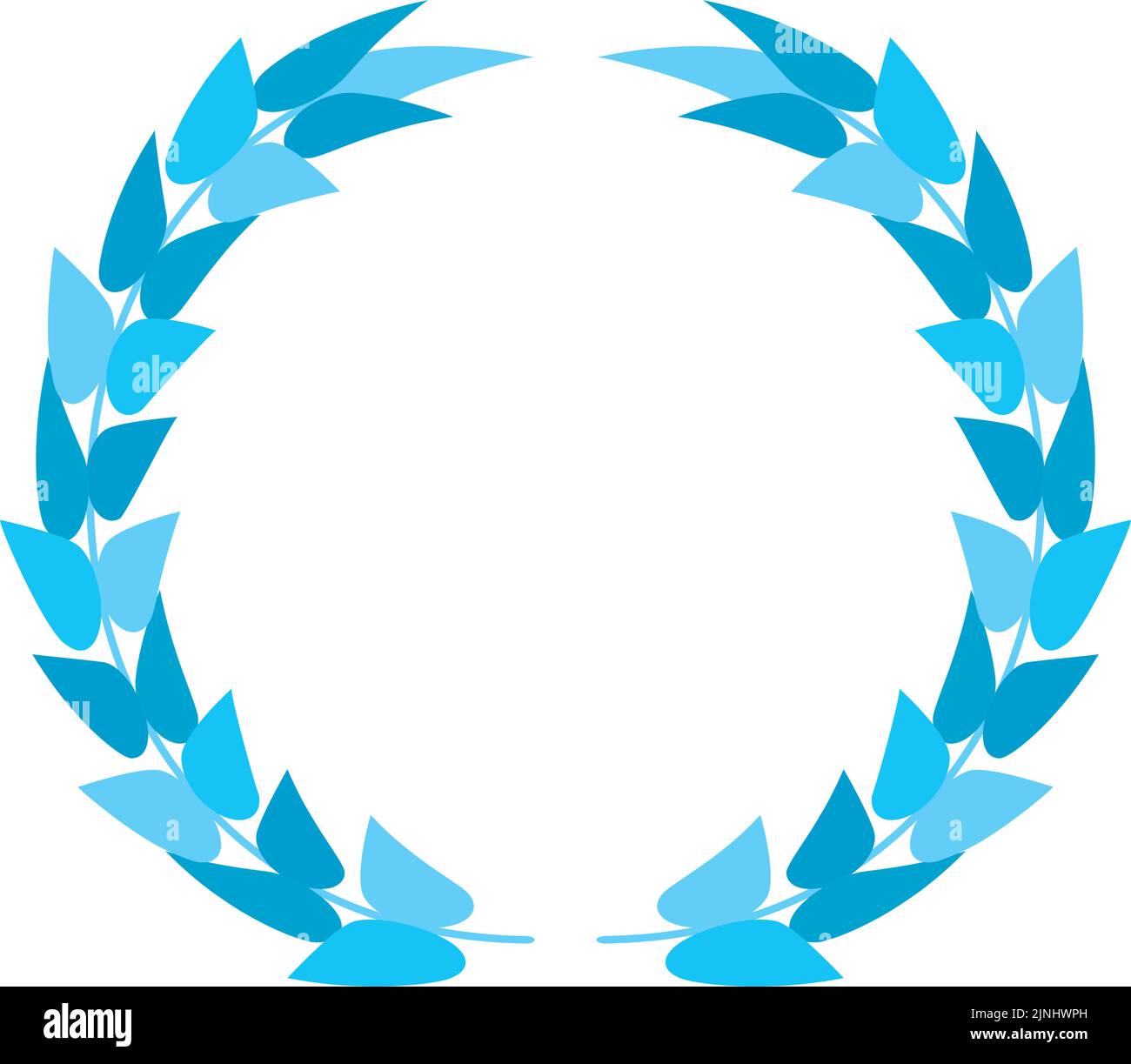 blue wreath leafs crown Stock Vector Image & Art - Alamy