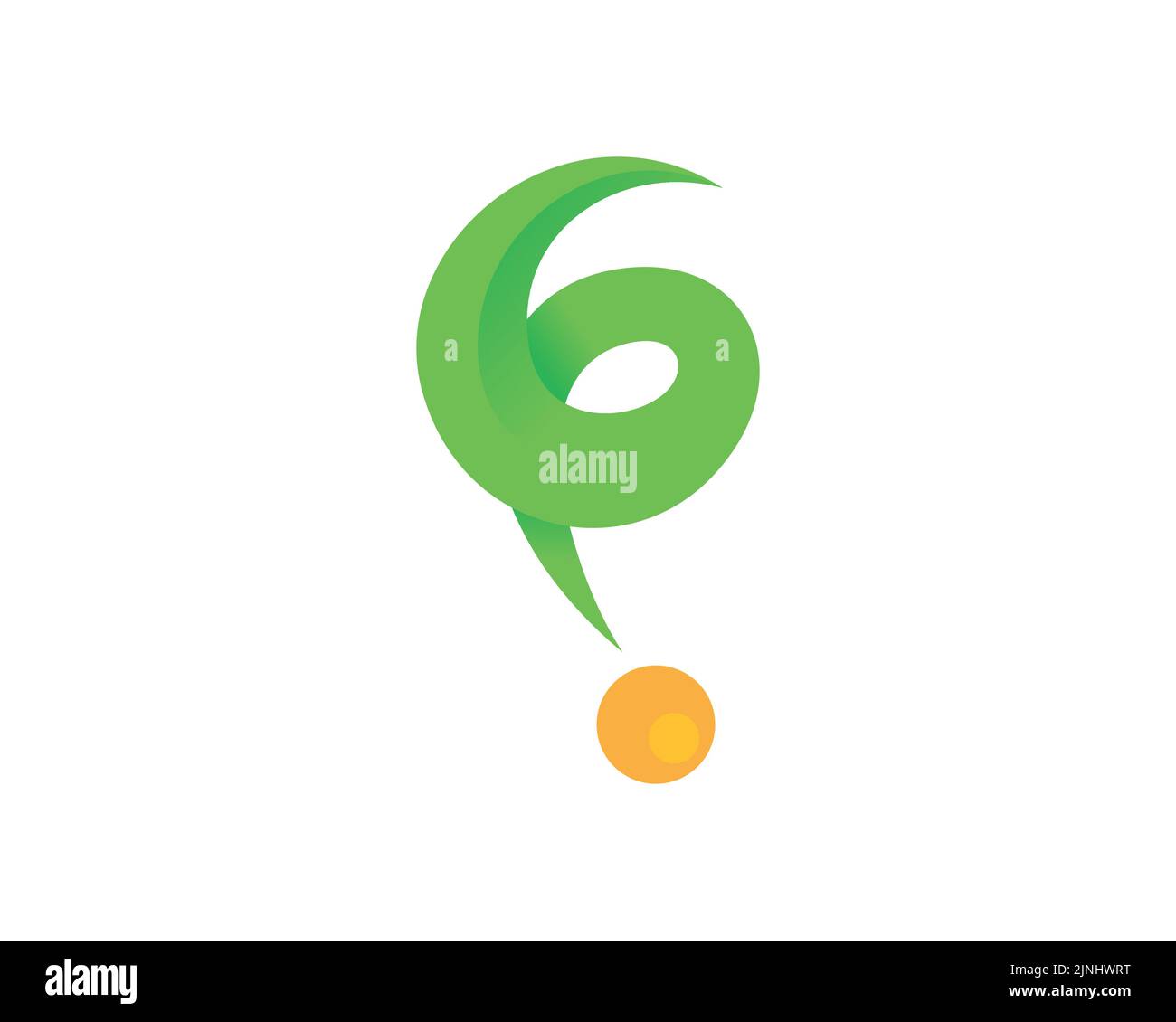 Simple Abstract Sprout Plant with Spiraling Effect Illustration Stock ...