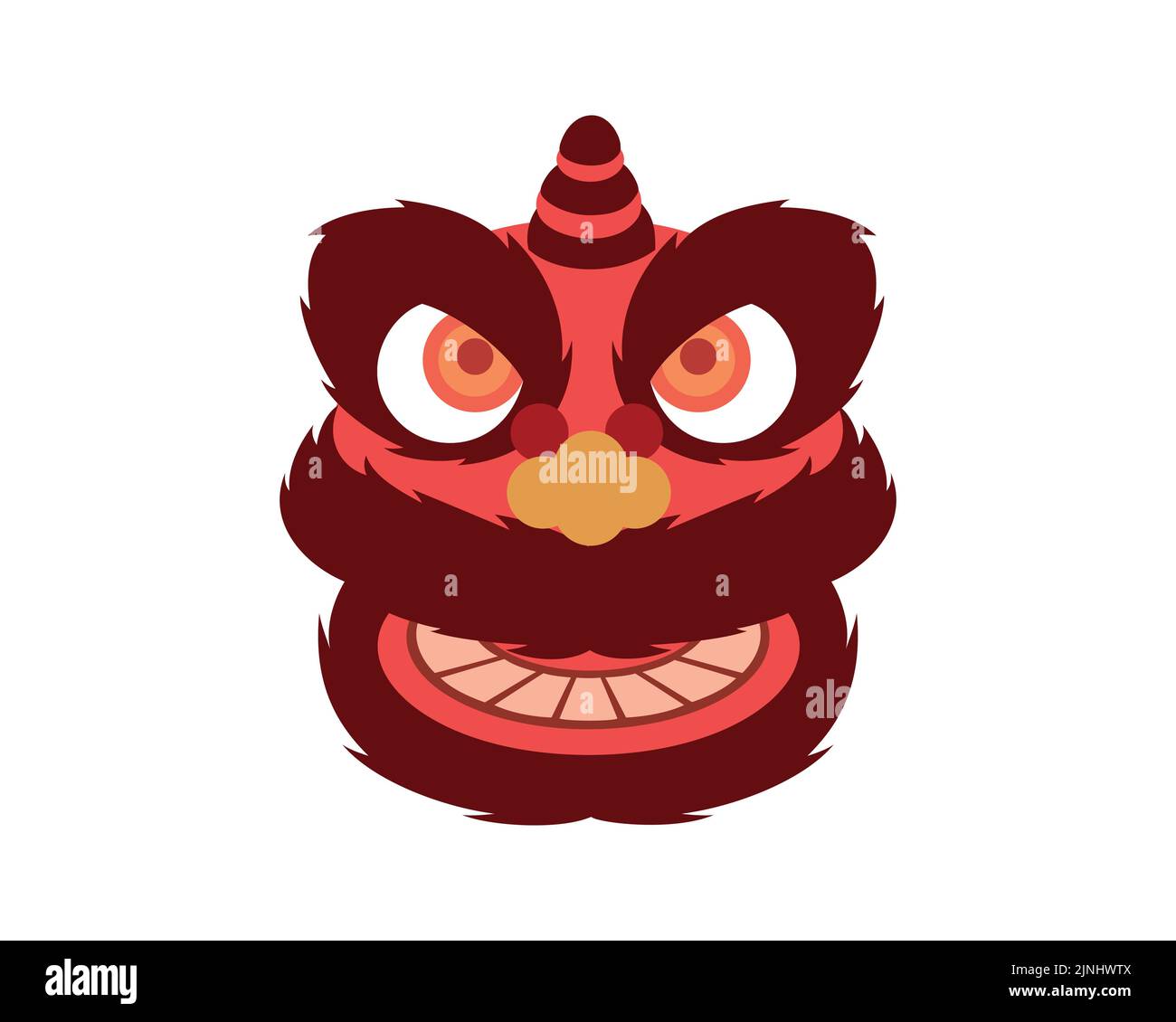 Simple Head Lion Dance Costume Illustration Stock Vector Image & Art ...