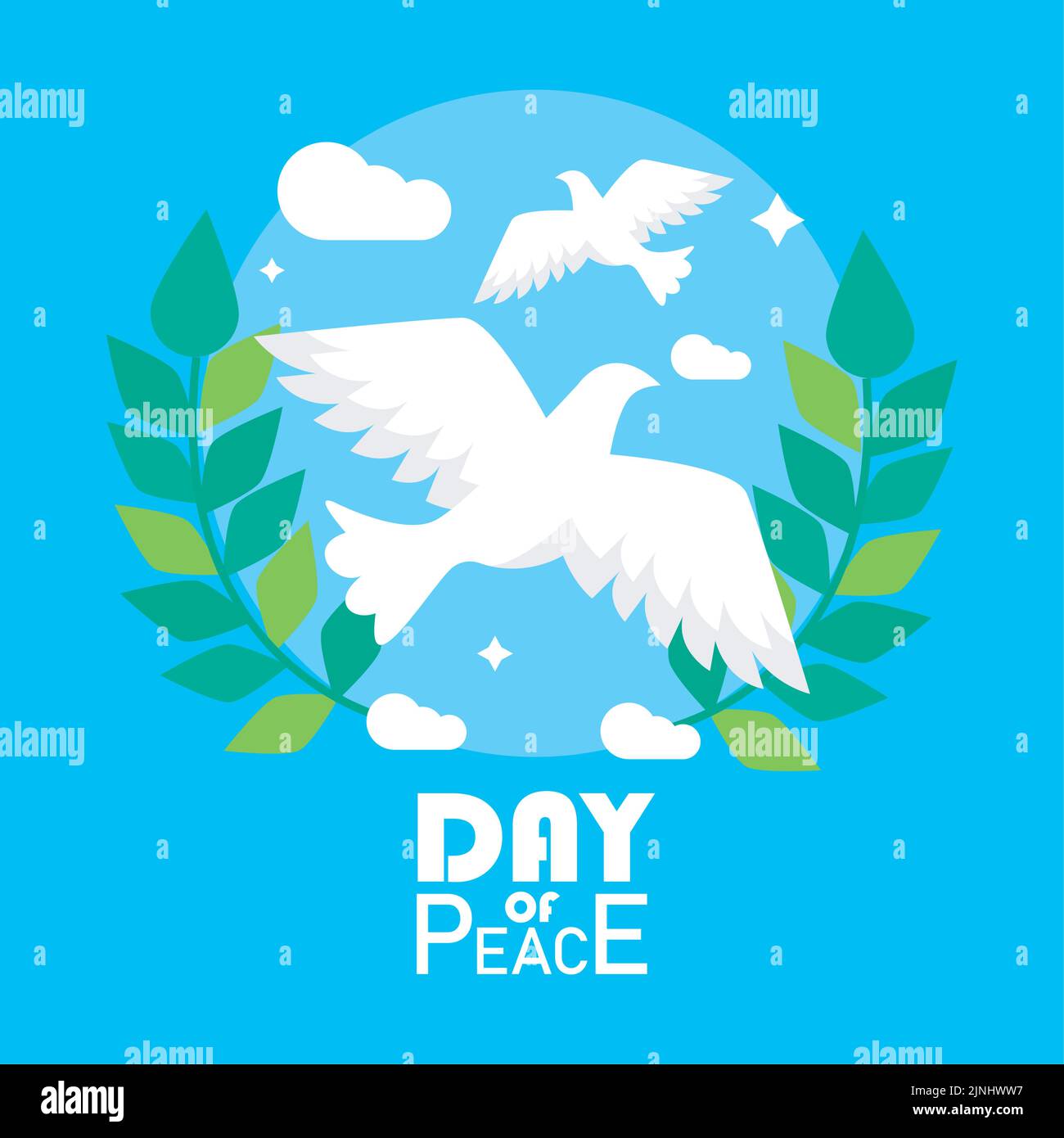 peace day lettering with crown Stock Vector Image & Art - Alamy