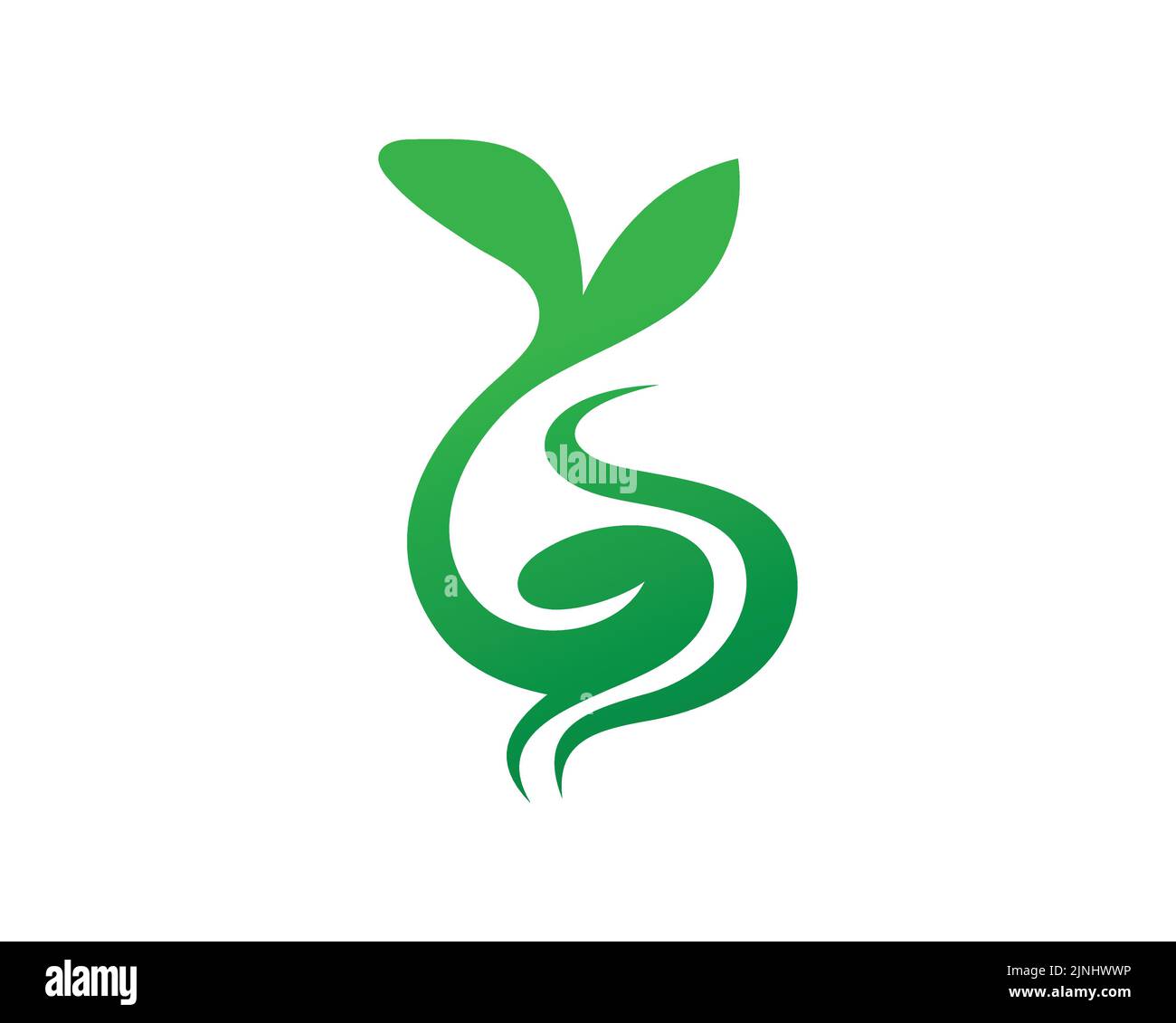 Simple Growing Sprout combined with Leaves Illustration Stock Vector ...