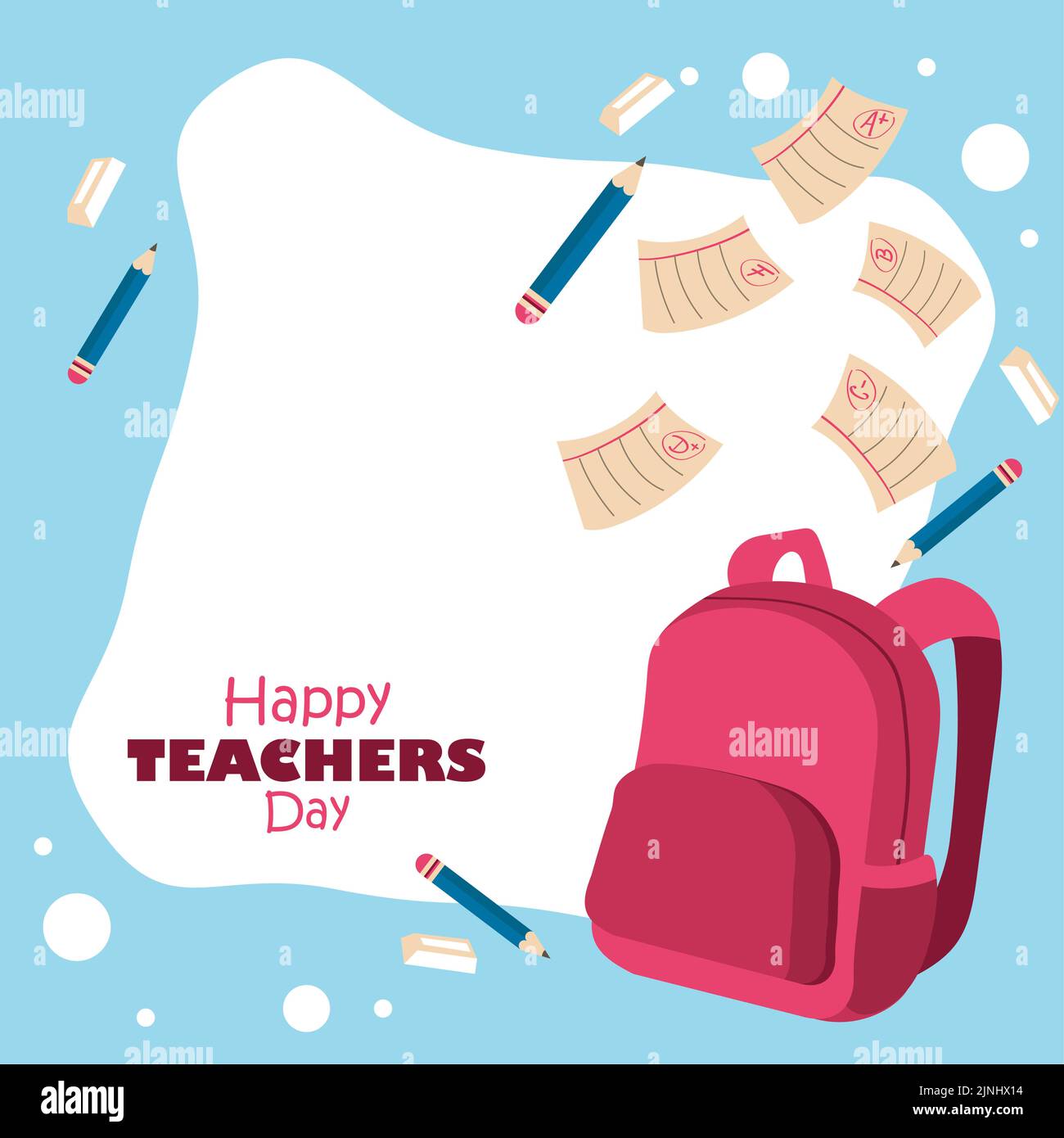 happy teachers day lettering frame Stock Vector Image & Art - Alamy