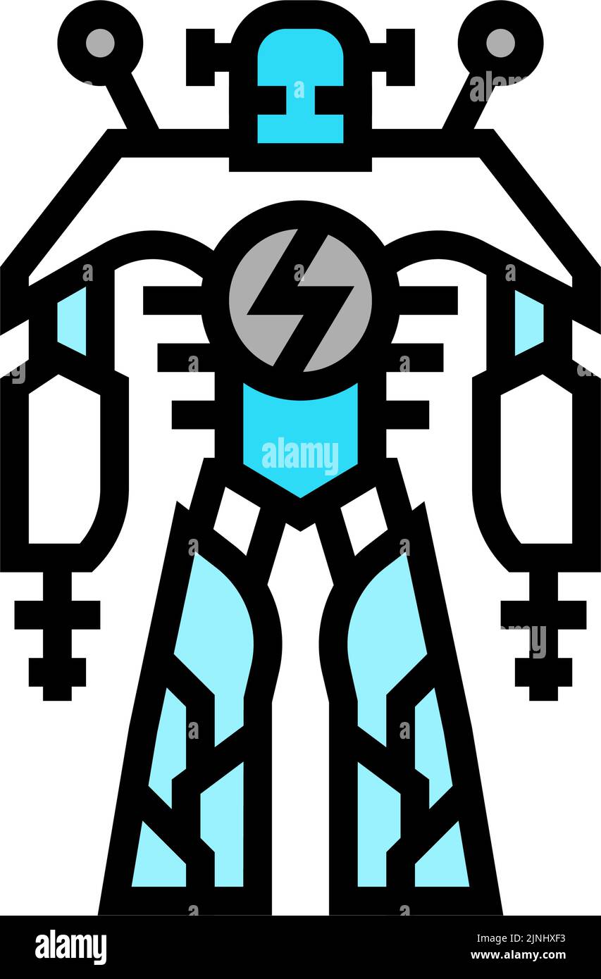 electric monster color icon vector illustration Stock Vector Image ...