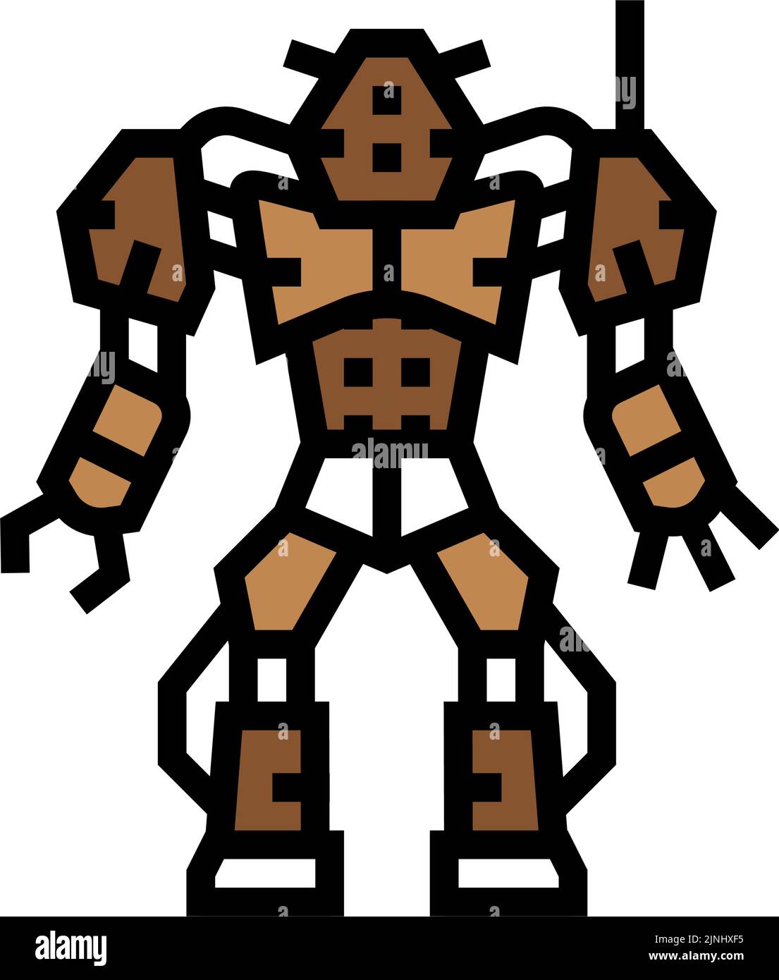 robot monster color icon vector illustration Stock Vector Image & Art ...