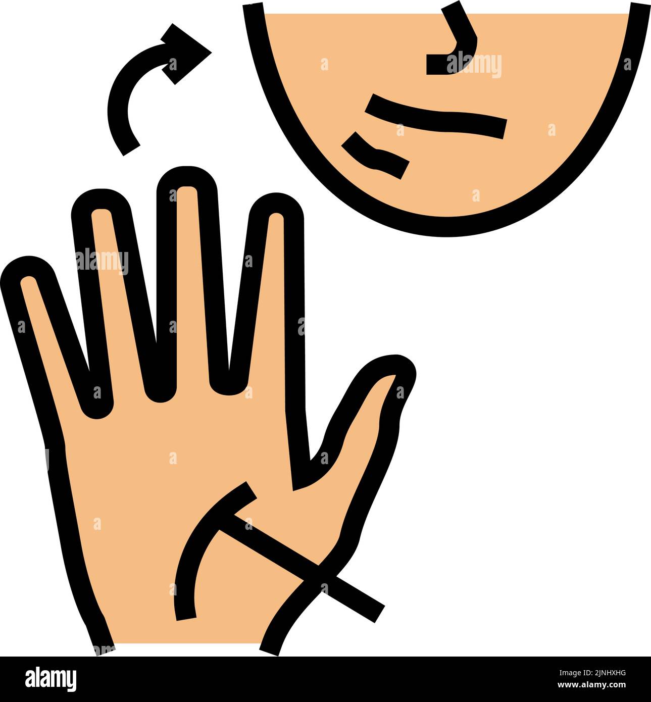 palmomental reflex color icon vector illustration Stock Vector Image ...