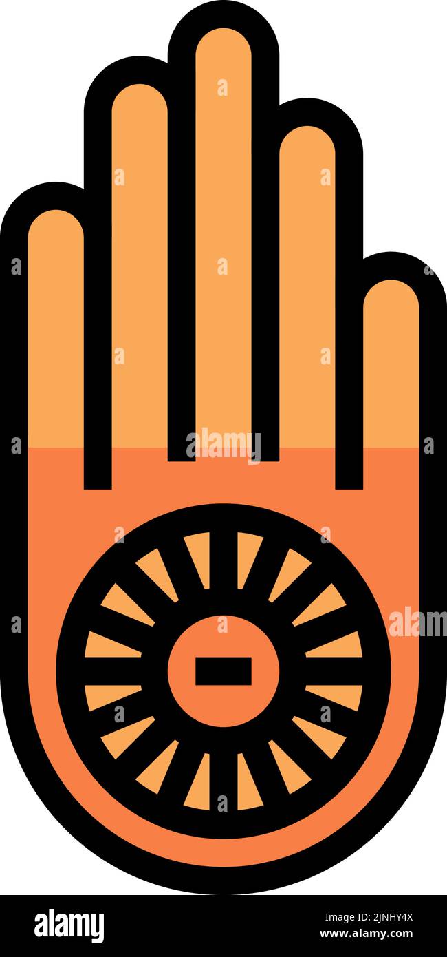 jainism religion color icon vector illustration Stock Vector Image ...