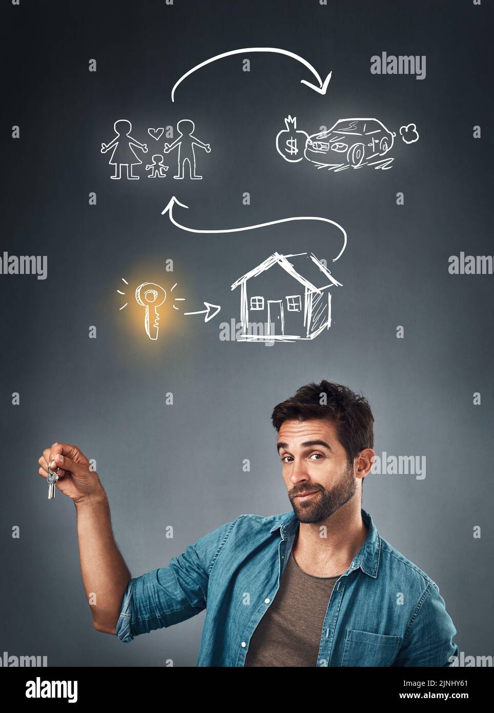 Ive got a plan for my life. Studio portrait of a handsome young man ...