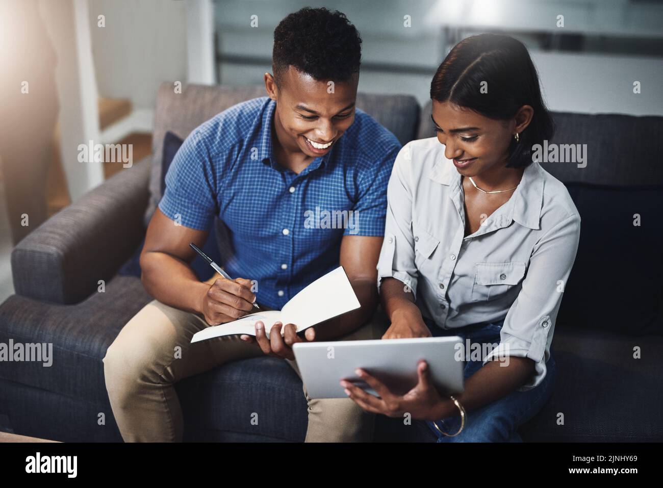 Preparation is always the best tool. two young creative businesspeople ...