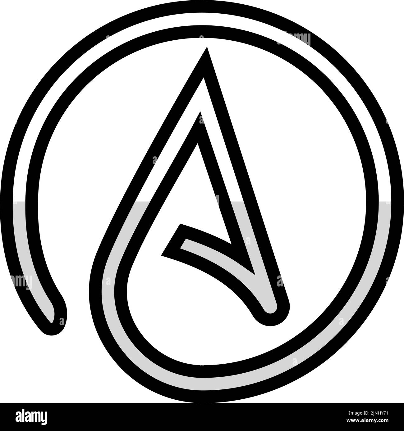 atheism agnosticism color icon vector illustration Stock Vector Image ...
