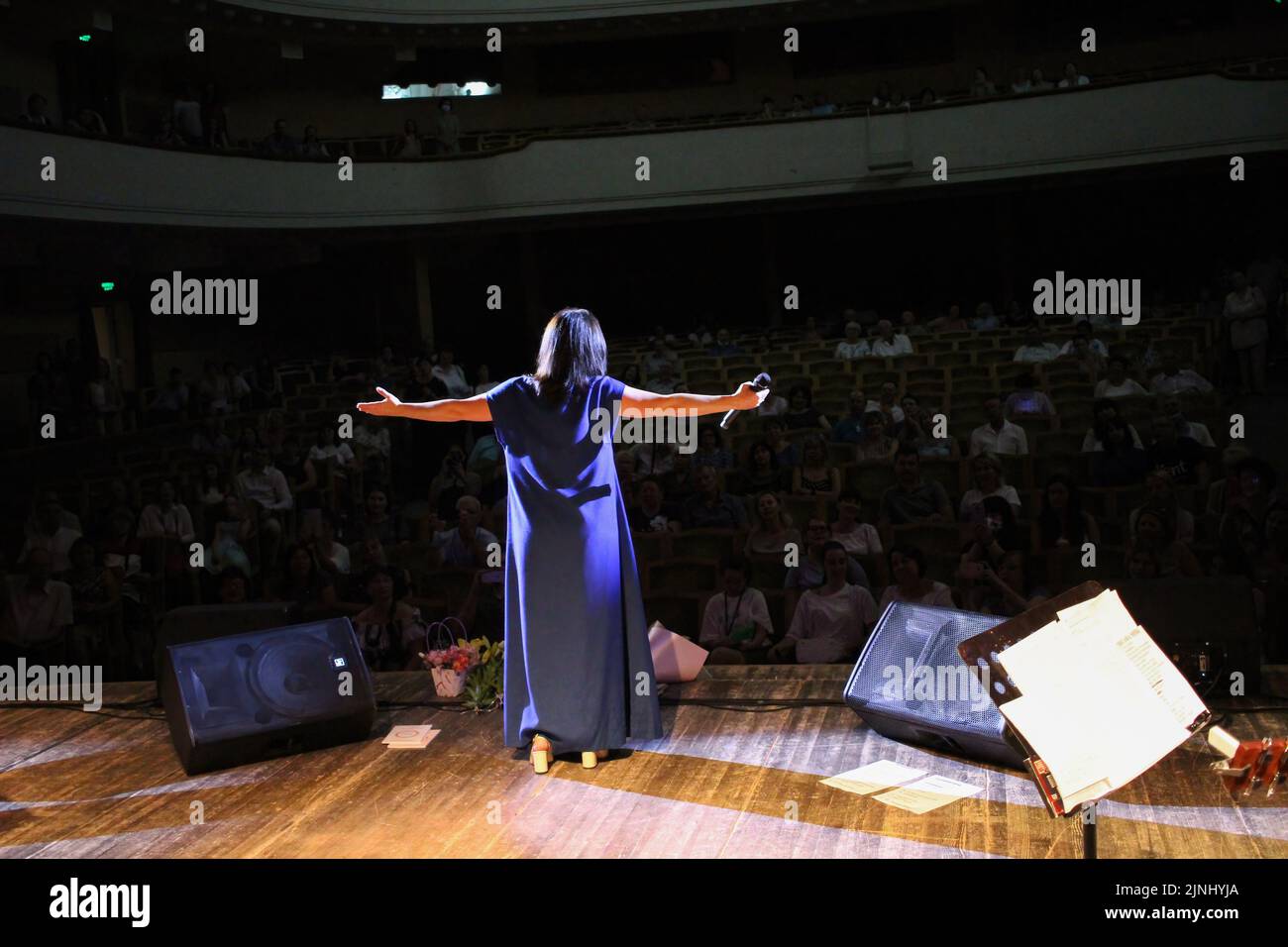 Oksana Mukha seen performing during the event. Oksana Mukha is a ...