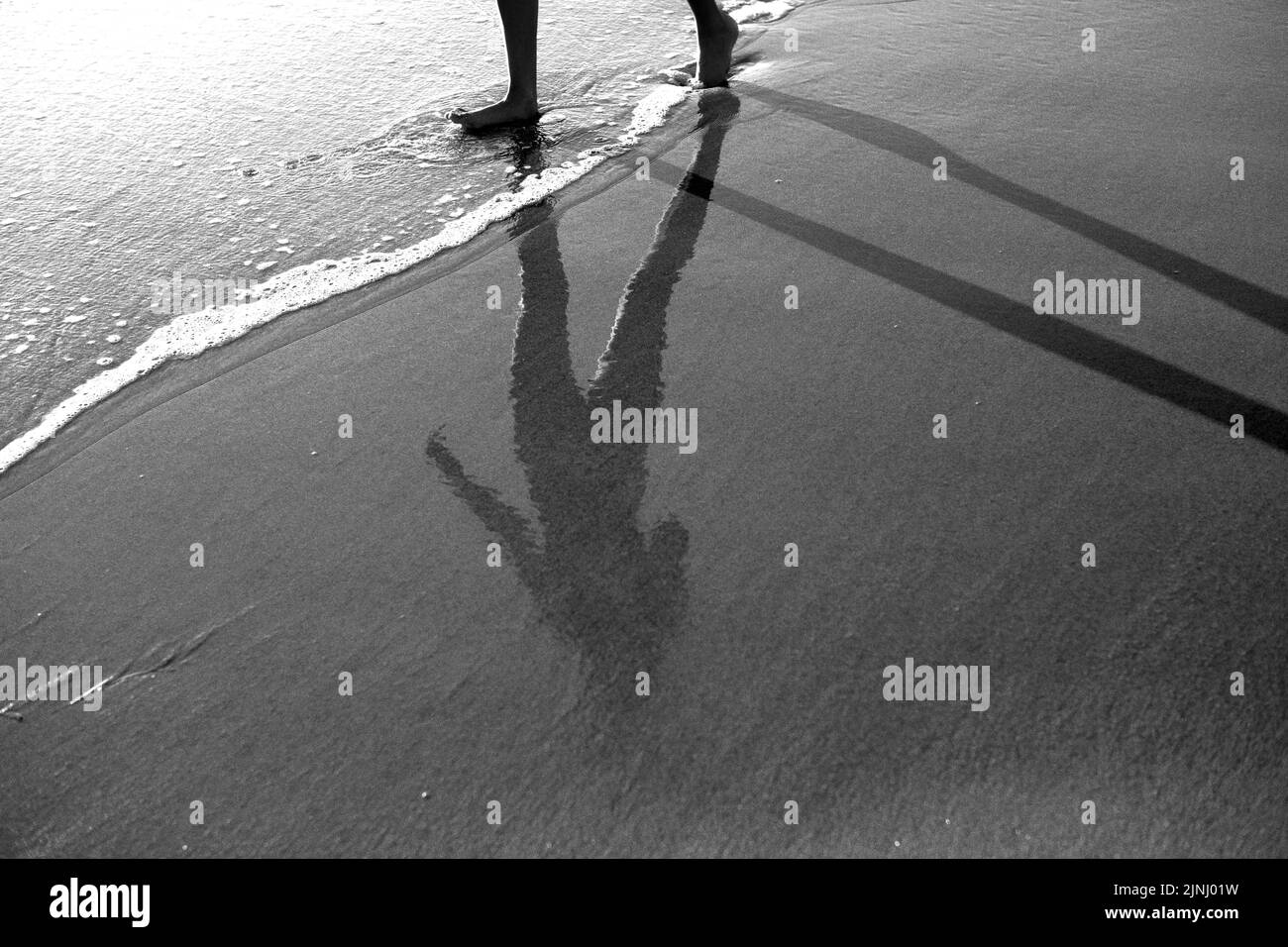 Man walk on street Black and White Stock Photos & Images - Alamy